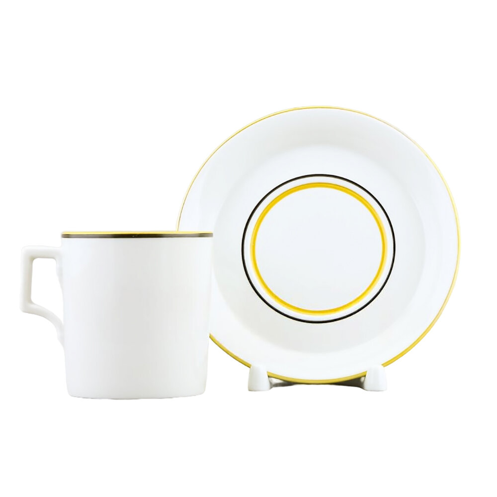 Чайная пара Императорский фарфоровый завод ИФЗ ф. Гербовая "Художественная отводка3" 220 мл.