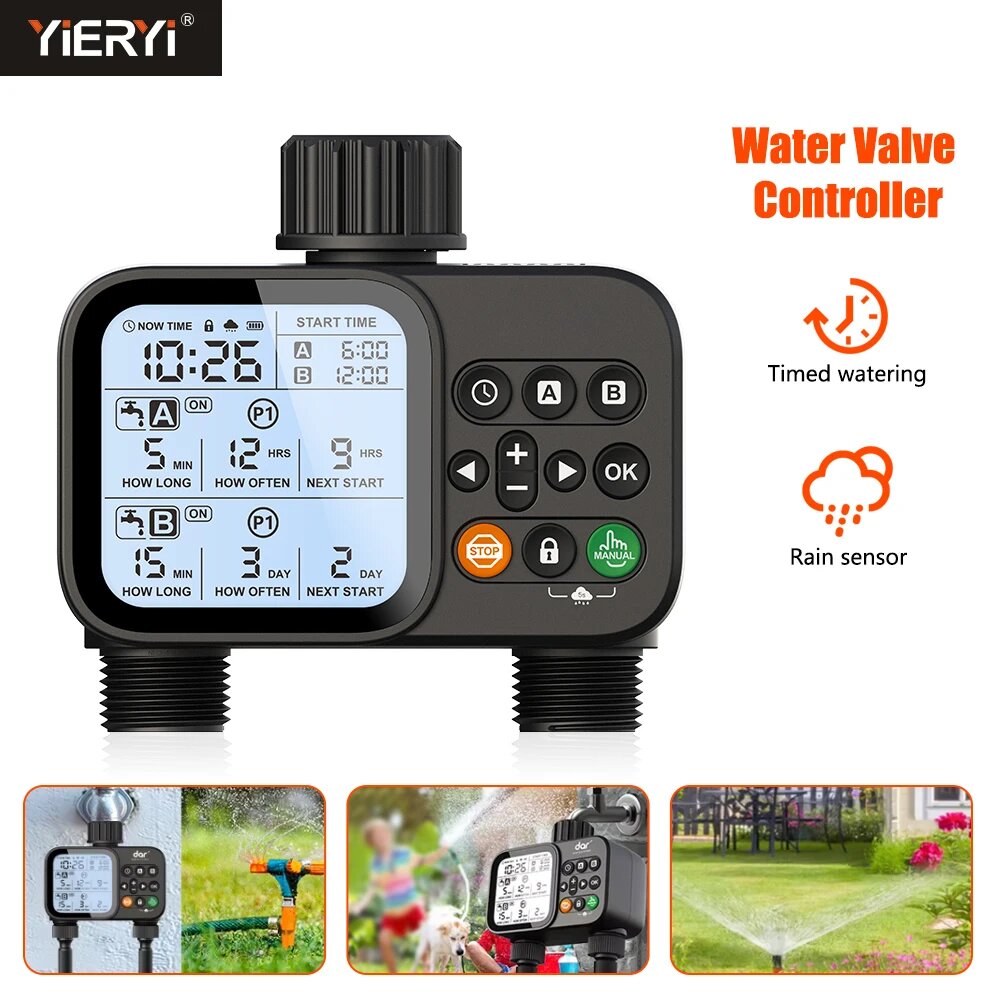 Умный таймер полива 2 зоны пластик