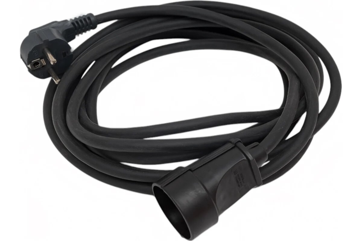 PROGIX удлинитель-шнур 5 м без заземления черный КГ 2x2.5 PG137 для бытового использования