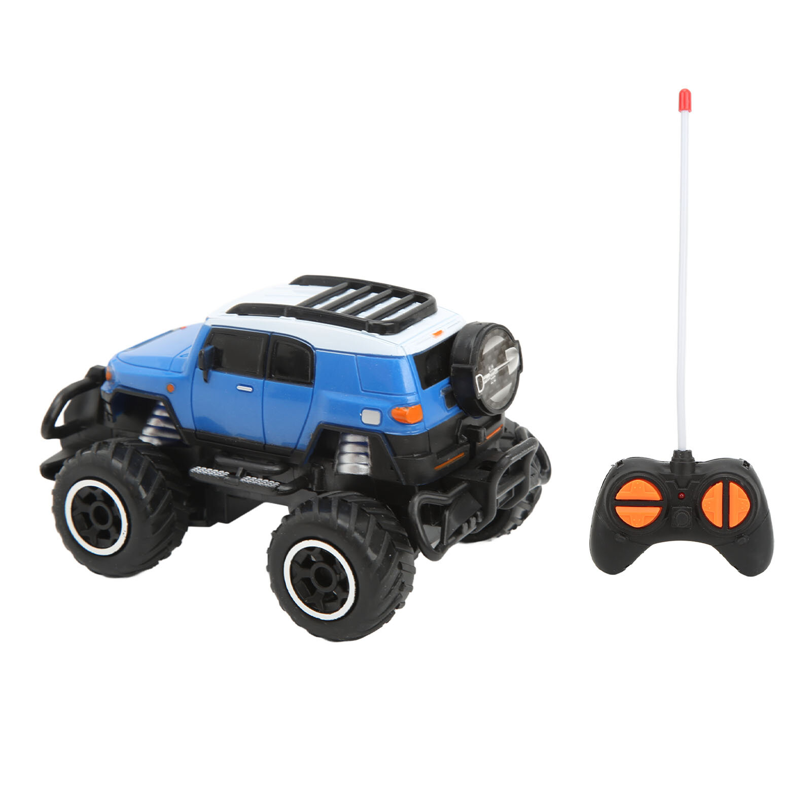 1/43 Scale RC Car 4 Channel Burr Free Plastic Metal Electric Remote Control Toy for Kids Above Aged 3 Blue 14 x 8.5 x 7.5cm 1 Piece with Remote Control