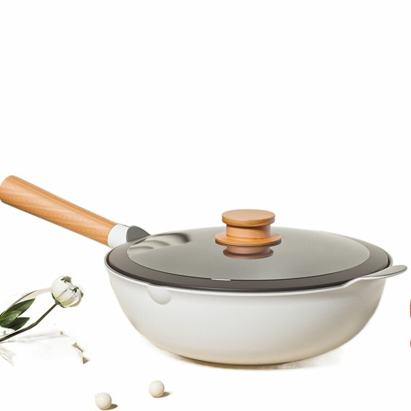 Титановая сковорода PAE, модель TI-11, белая, диаметр 30/32 см