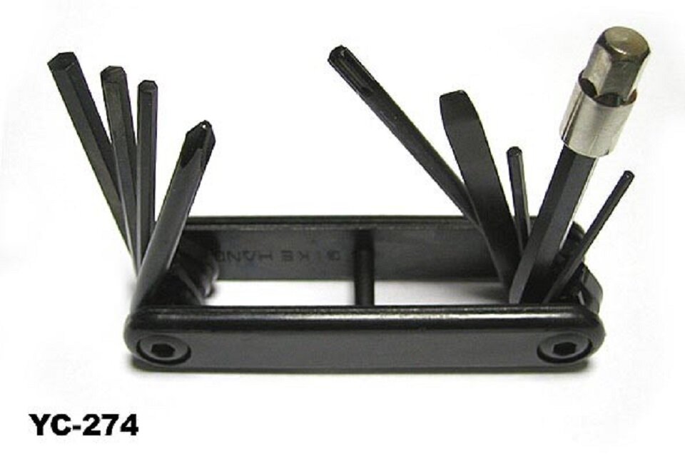 Мультитул Bike Hand YC-274 складной 10 предметов Черный