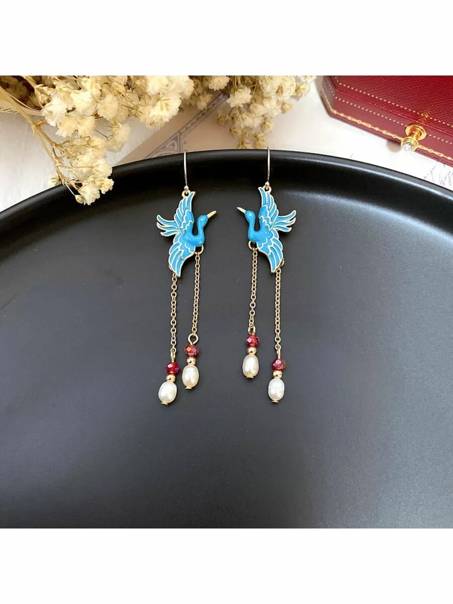 Серьги, искусственный камень