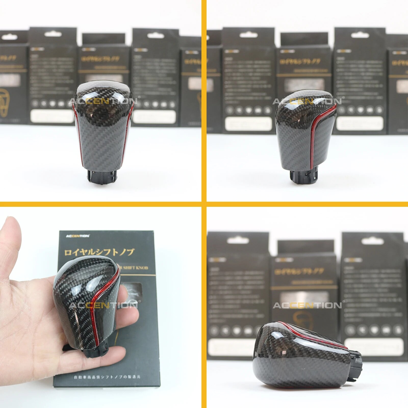 Черная кожаная ручка переключения передач из углеродного волокна для Toyota Corolla Camry 07