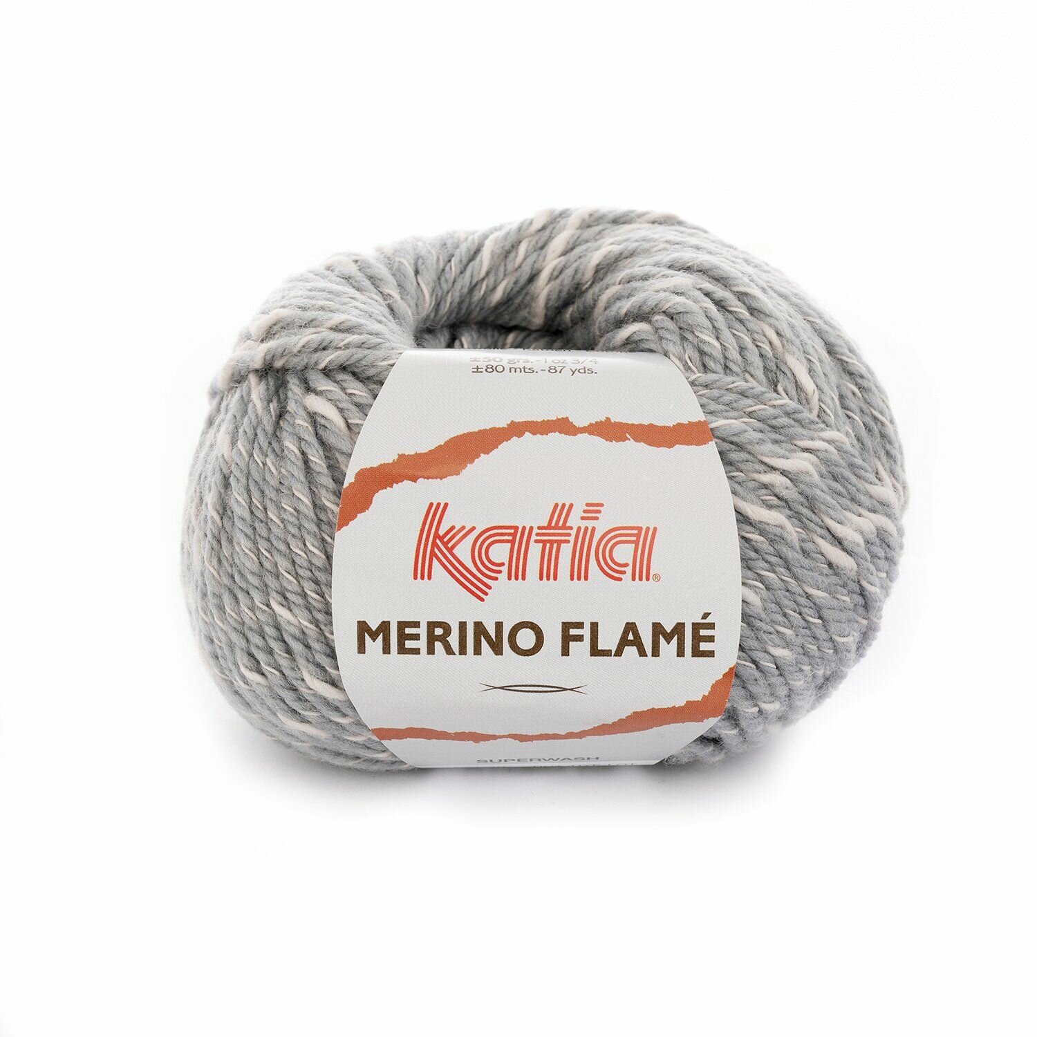 Пряжа для вязания Katia Merino Flame (107 Medium grey)