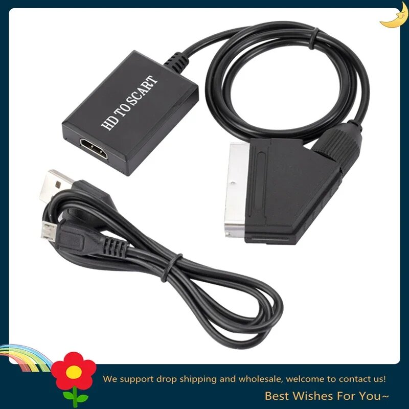 GRWIBEOU HDMI конвертер SCART для ТВ
