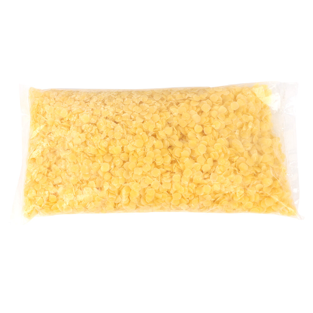 500 г желто-белого пищевого чистого натурального пчелиного воска для косметики (желтый)