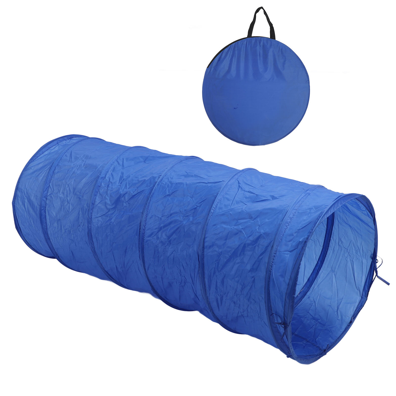 Складной круглый игровой туннель для тренировок собак по аджилити, устойчивый к разрывам, для игр на открытом воздухе.