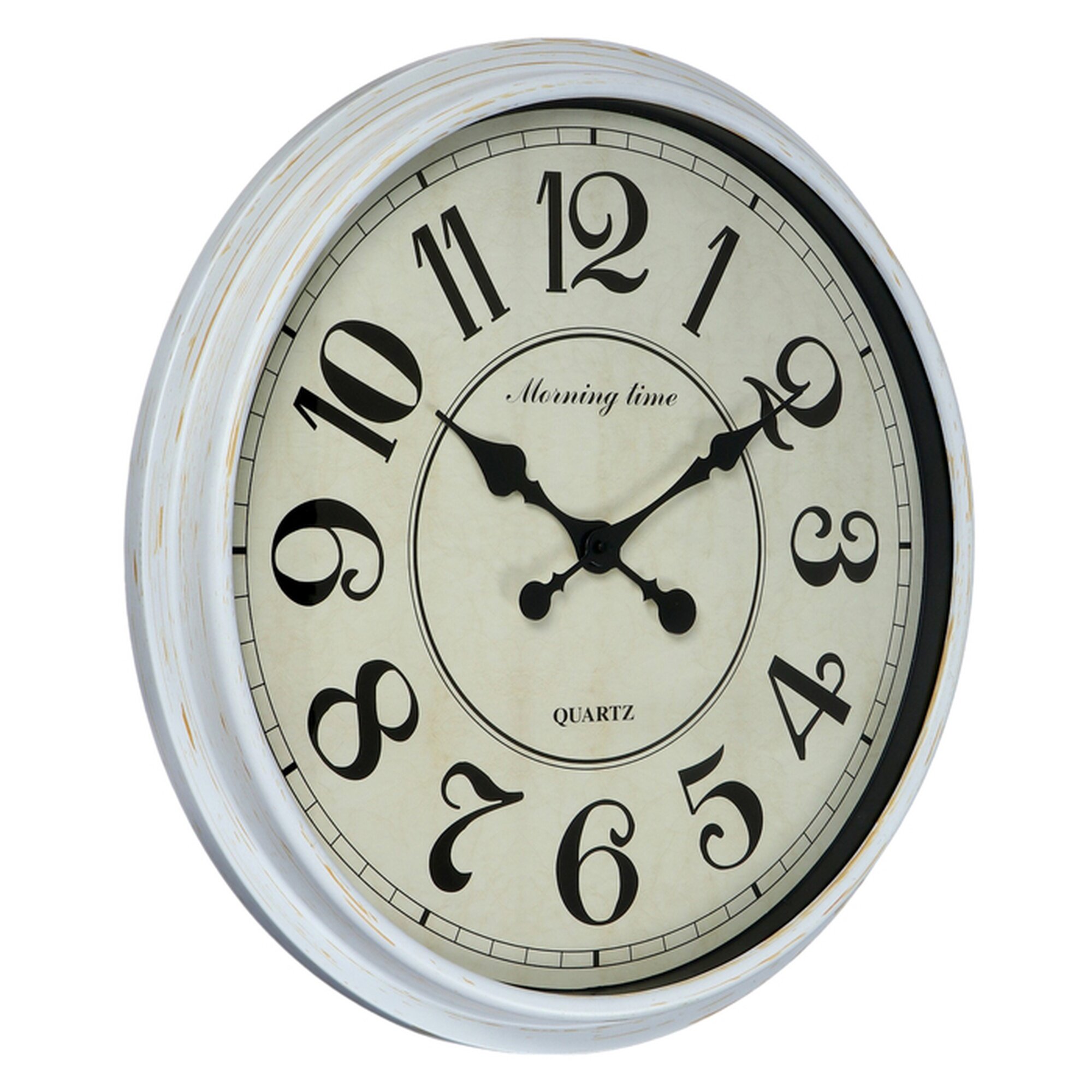 Часы настенные интерьерные большие "Карат", d - 51 см, белый, арабские цифры