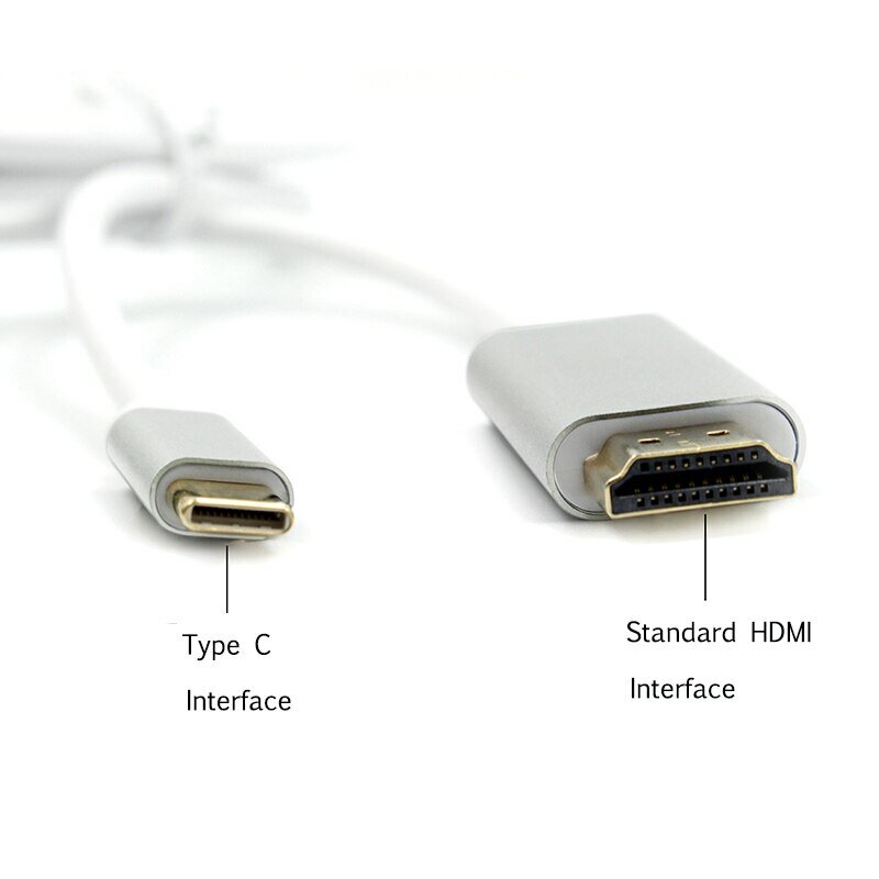 Кабель USB Type-C - HDMI 1.8 м - белый — фото 1