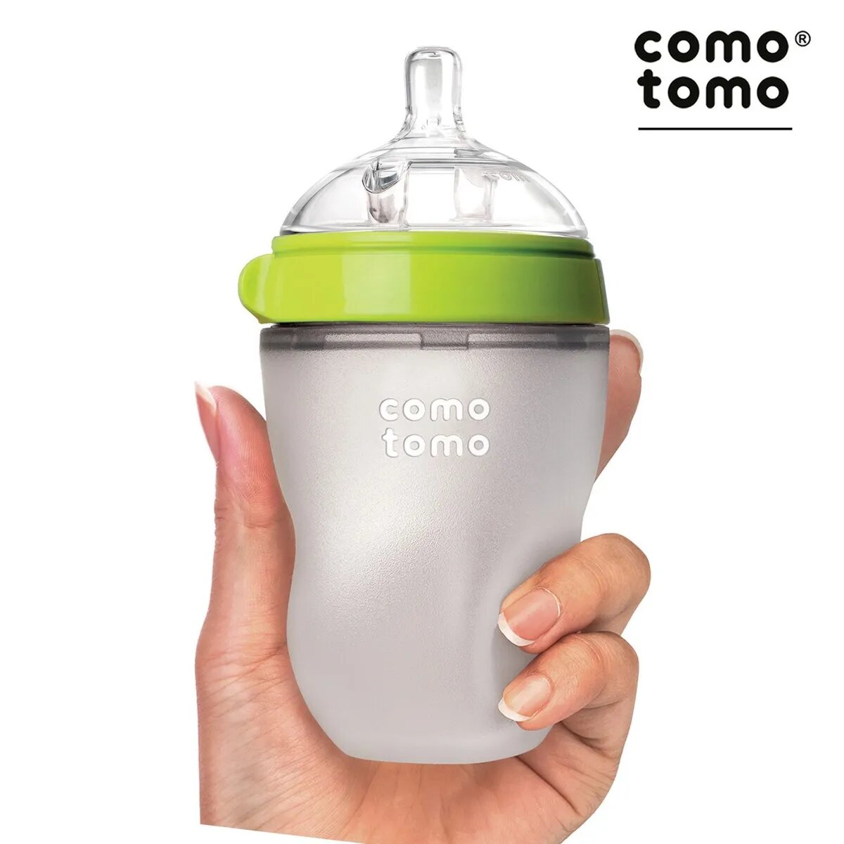 Бутылочка для кормления COMOTOMO, цвет зеленый (250 мл.) Comotomo Natural Feel Baby Bottle