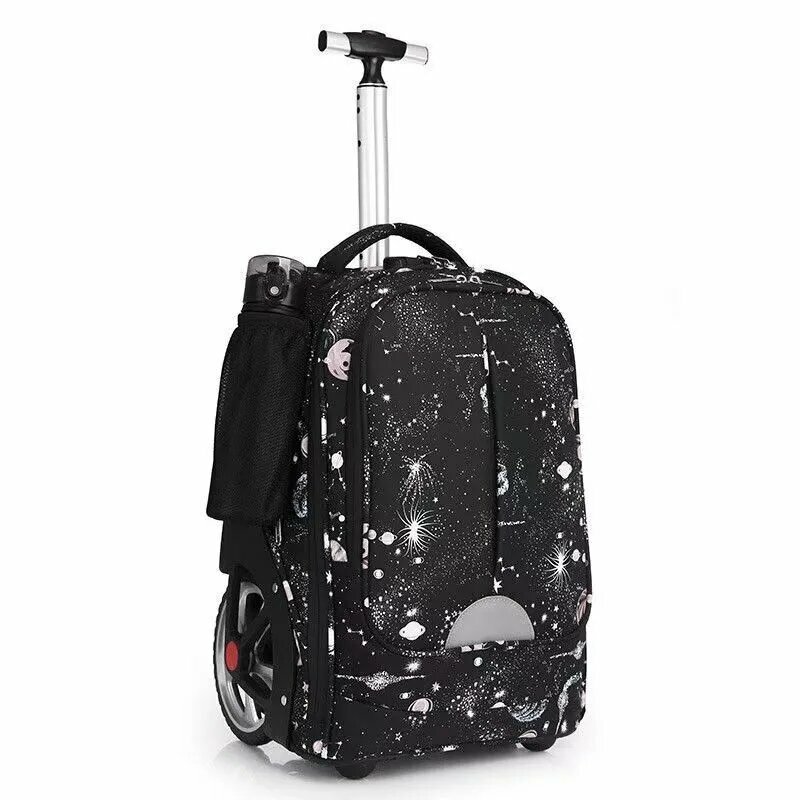 Сумка-рюкзак TUA "Runa", на колёсах, влагозащищенная, цвет голубое звёздное небо