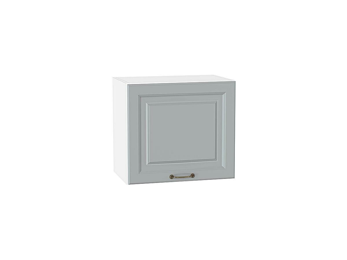 Шкаф верхний горизонтальный Ницца, цвет фасада Графит, цвет каркаса Белый, 460*500*318 мм
