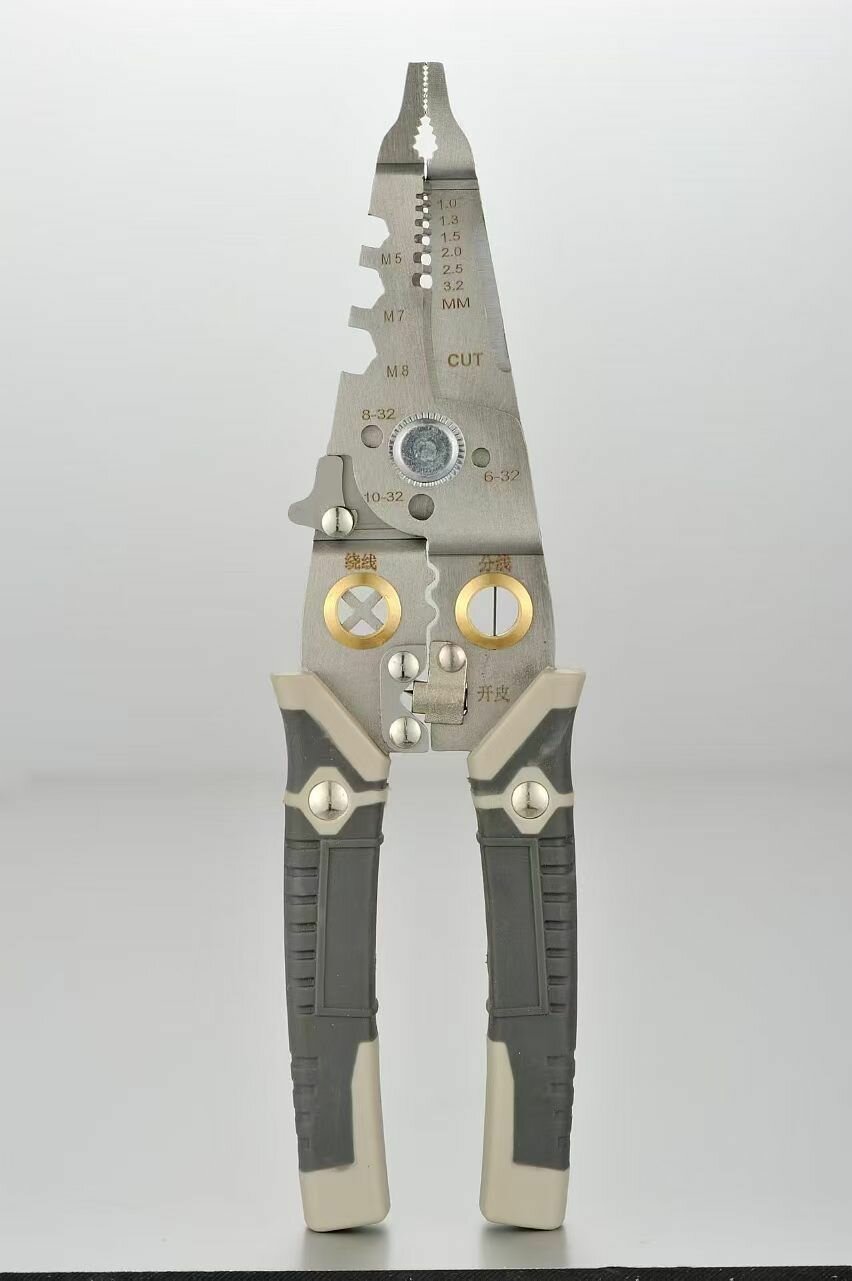 8-в-1 плоскогубцы для зачистки проводов из нержавеющей стали, игольчатые, противоскользящие, многофункциональные, с тестером, плоскогубцы для электриков