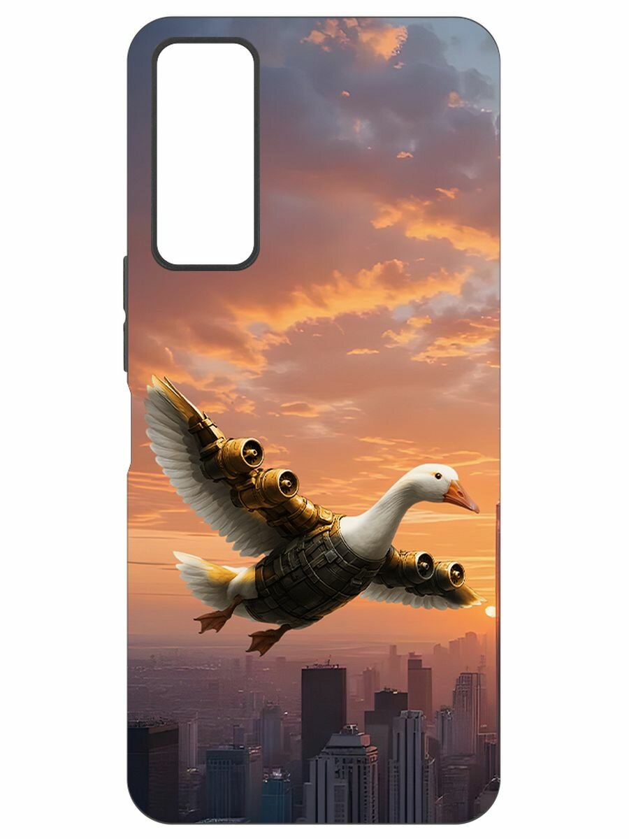 Чехол-накладка Krutoff Soft Case Бомбомбини гусини для TCL 30 черный
