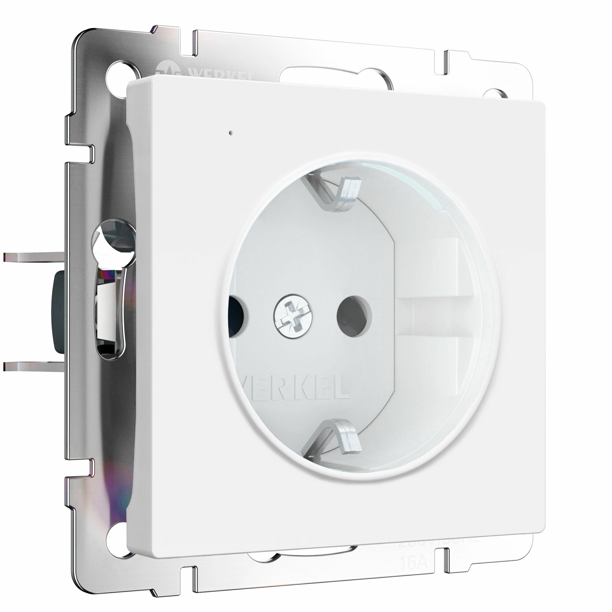 Розетка встраиваемая с белой подсветкой Werkel W1171461, белый матовый