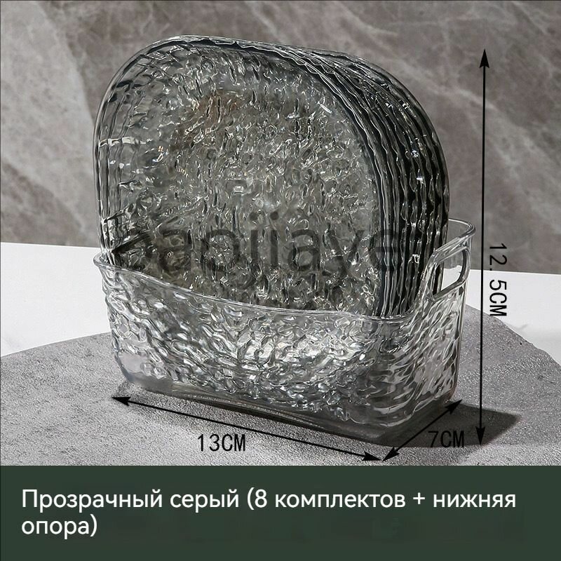 Набор столовой посуды на 8 персон из 8 предметов: тарелки и подставки для сервировки, экологичный пищевой пластик, легкий и прочный