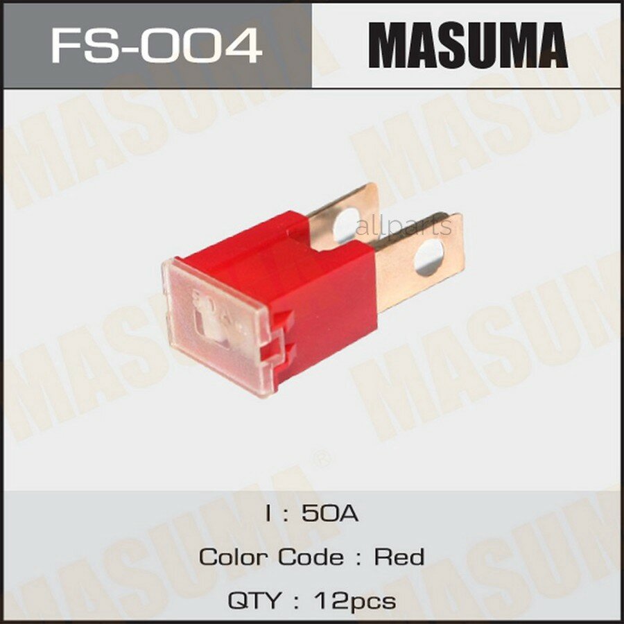 MASUMA FS-004 предохранитель силовой! тип 'папа' 50A красный\