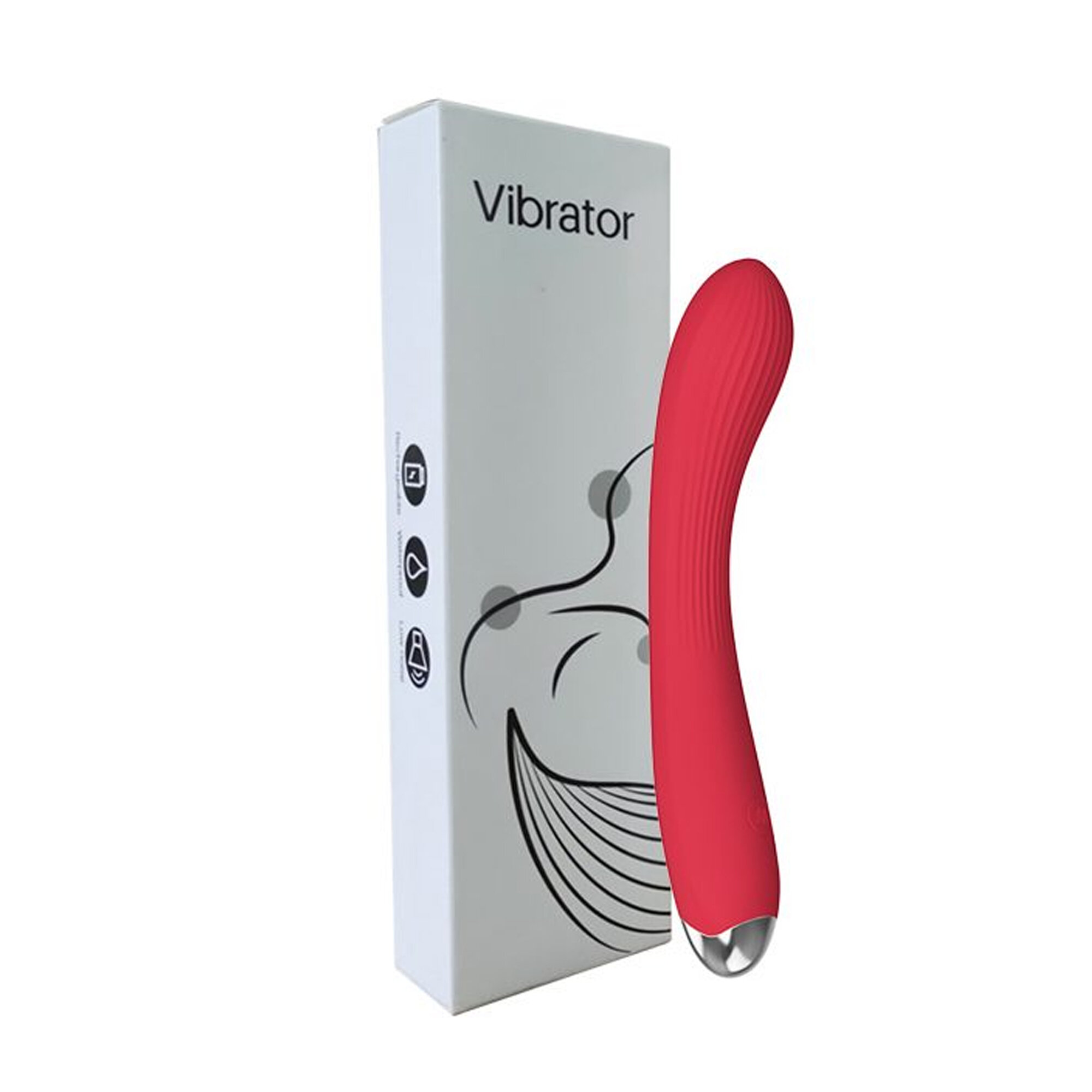 Гибкий силиконовый вибратор Secwell Vibrating Massager, красный