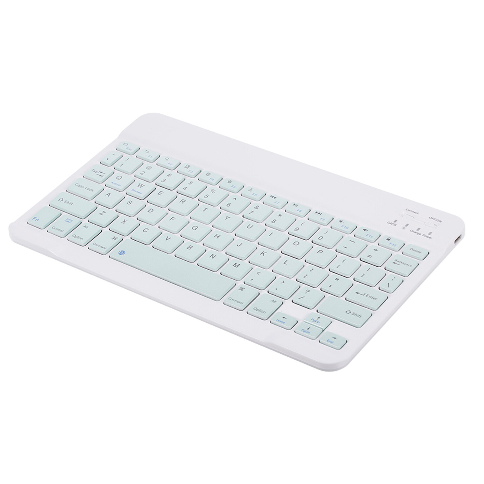 10-дюймовая беспроводная клавиатура BT Трехсистемная универсальная красочная перезаряжаемая BT клавиатура Mobilephone Tablet Universal Keyboard Green