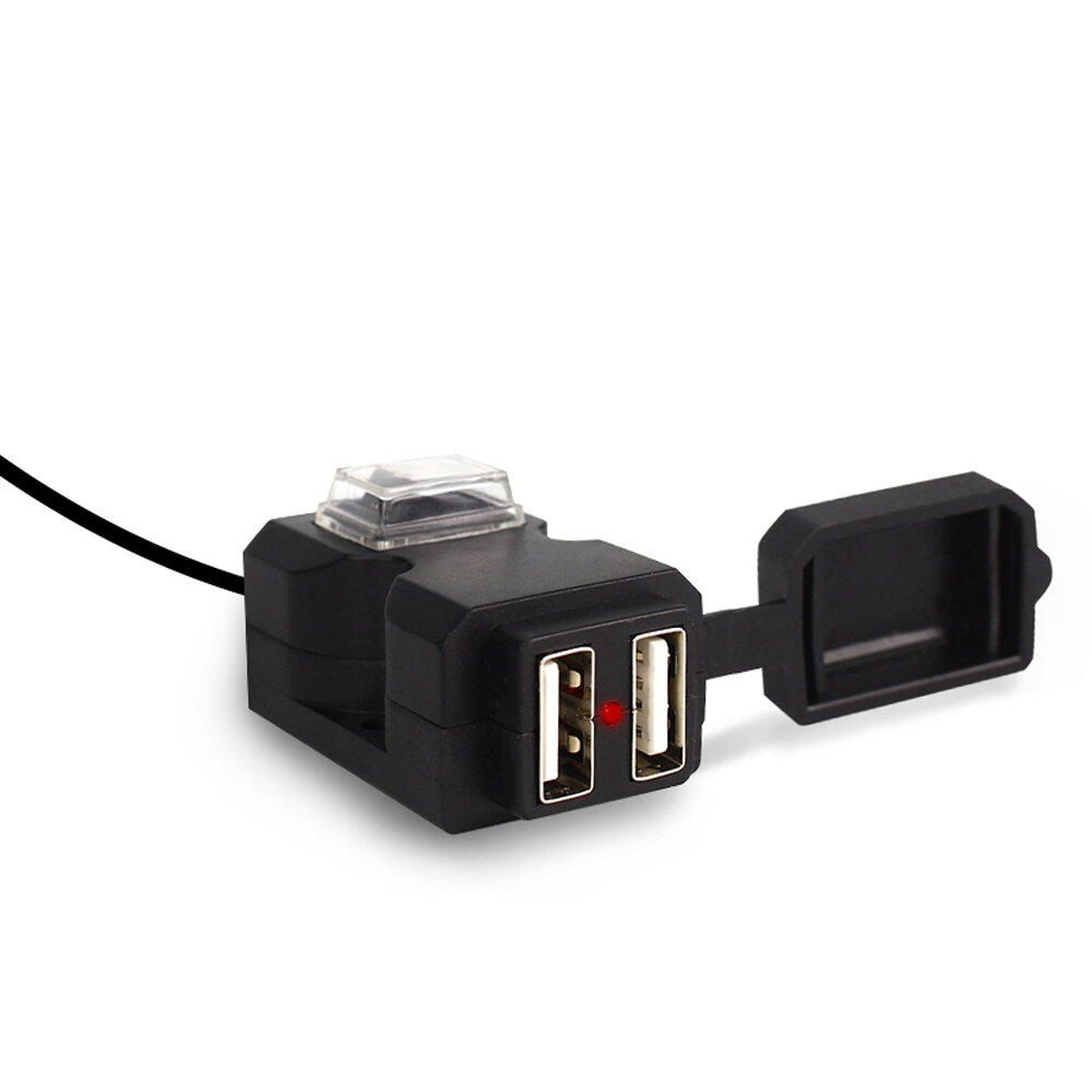 Зарядные Устройства для Телефонов мотоциклов 2.1 A + 1A с Двумя USB-Устройствами Быстрой Зарядки, Водонепроницаемые с Переключателем включения/выключения для Телефона, Планшета, MP3, GPS Навигации