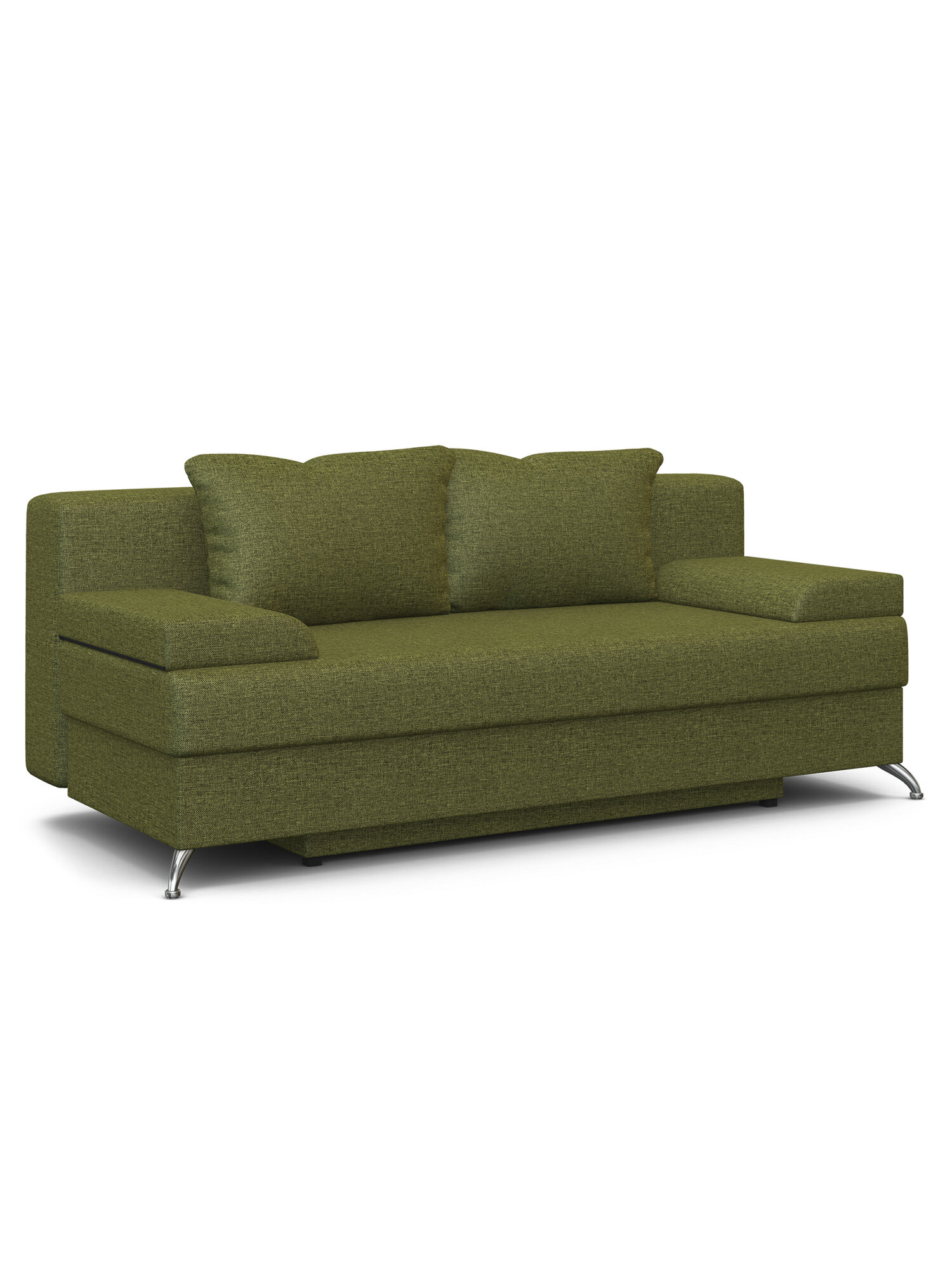 Диван-кровать Лайт 130х190 см, прямой, раскладной еврокнижка, зеленый