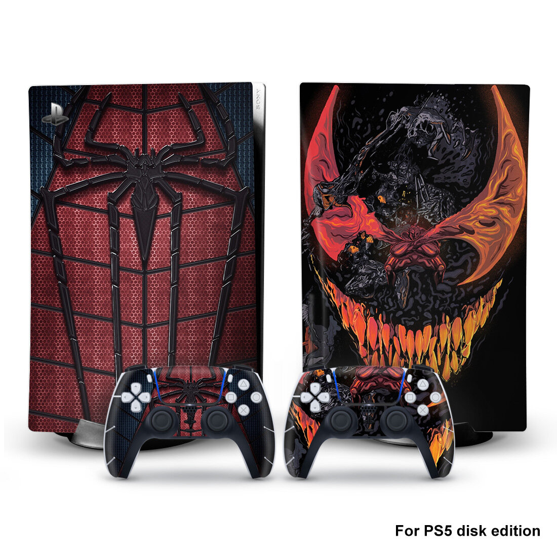 Наклейка MyPads защитная для игровой приставки, консоли PS5 картинка Веном, человек паук