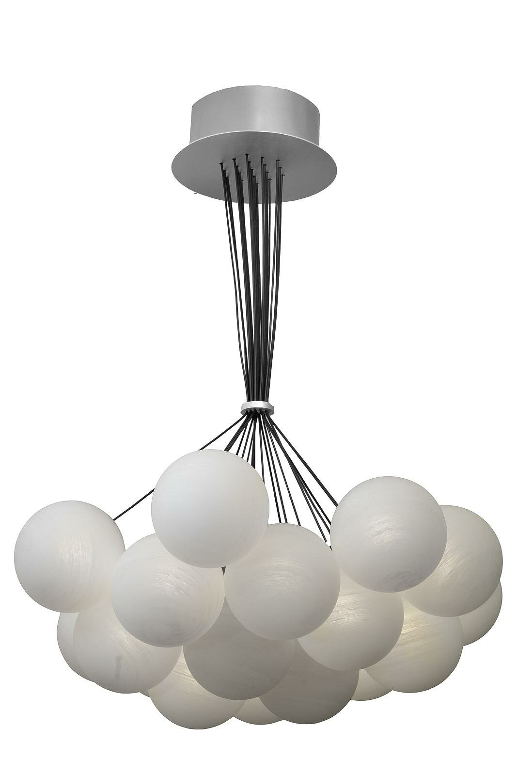 Потолочный светильник Garda Decor 162FL-61913 Светильник подвесной "Globo" d.60см, металл цвет серебро арт. 162FL-61913