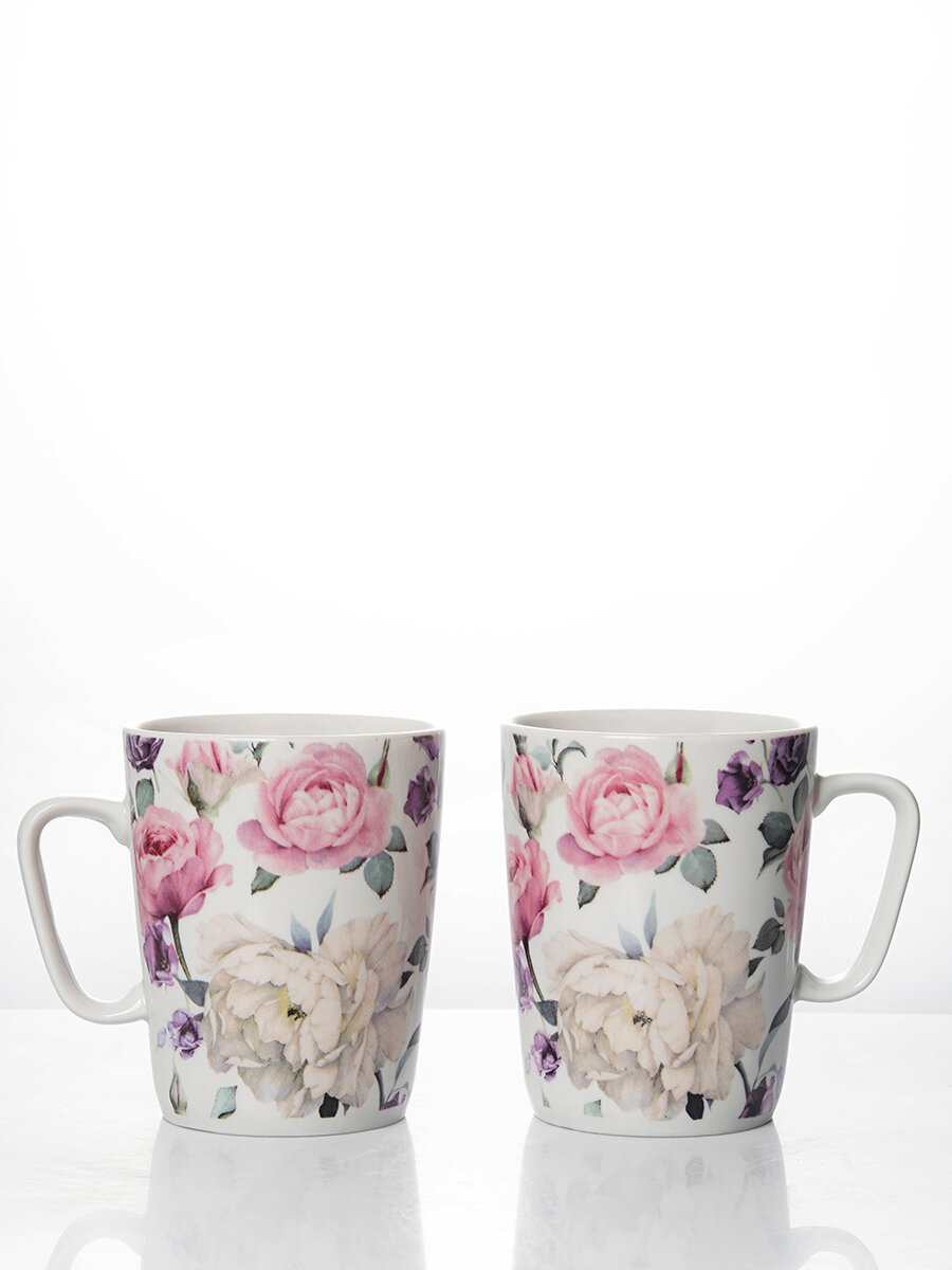 Набор фарфоровых кружек 350 мл. Дулево ф. Конус "Блики лета", 2 шт.