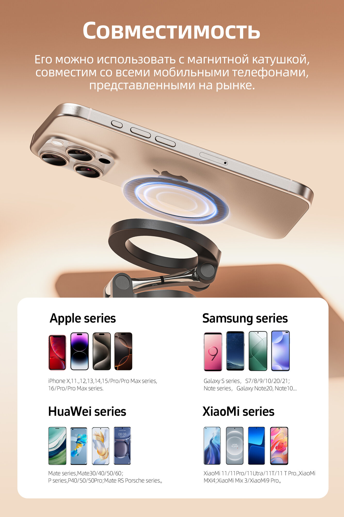 Держатель телефона магнитный автомобильный ACEFAST E23