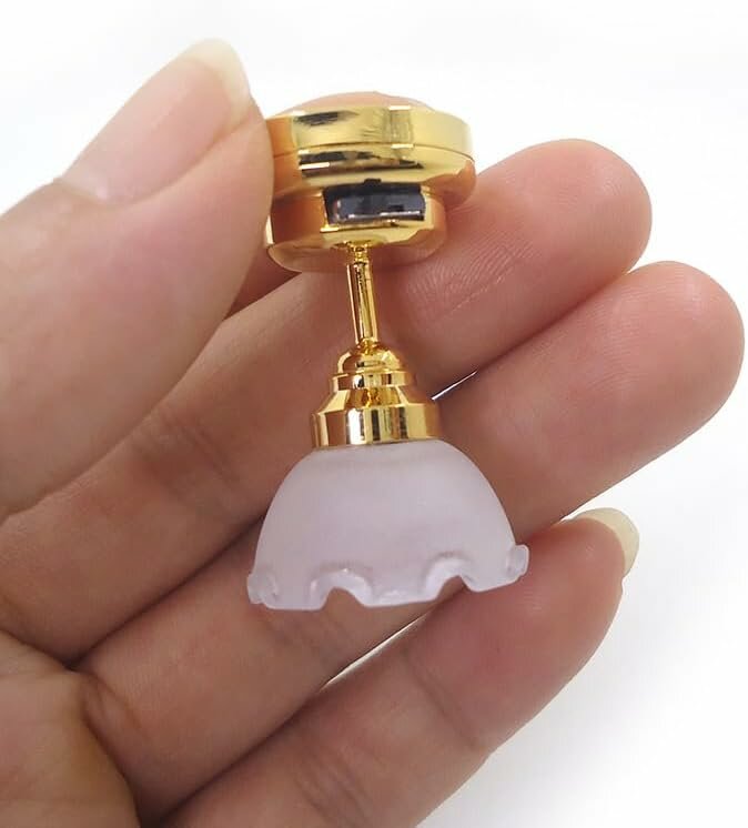 Миниатюрная светодиодная люстра для освещения кукольного дома, аксессуары для украшения кукольного дома