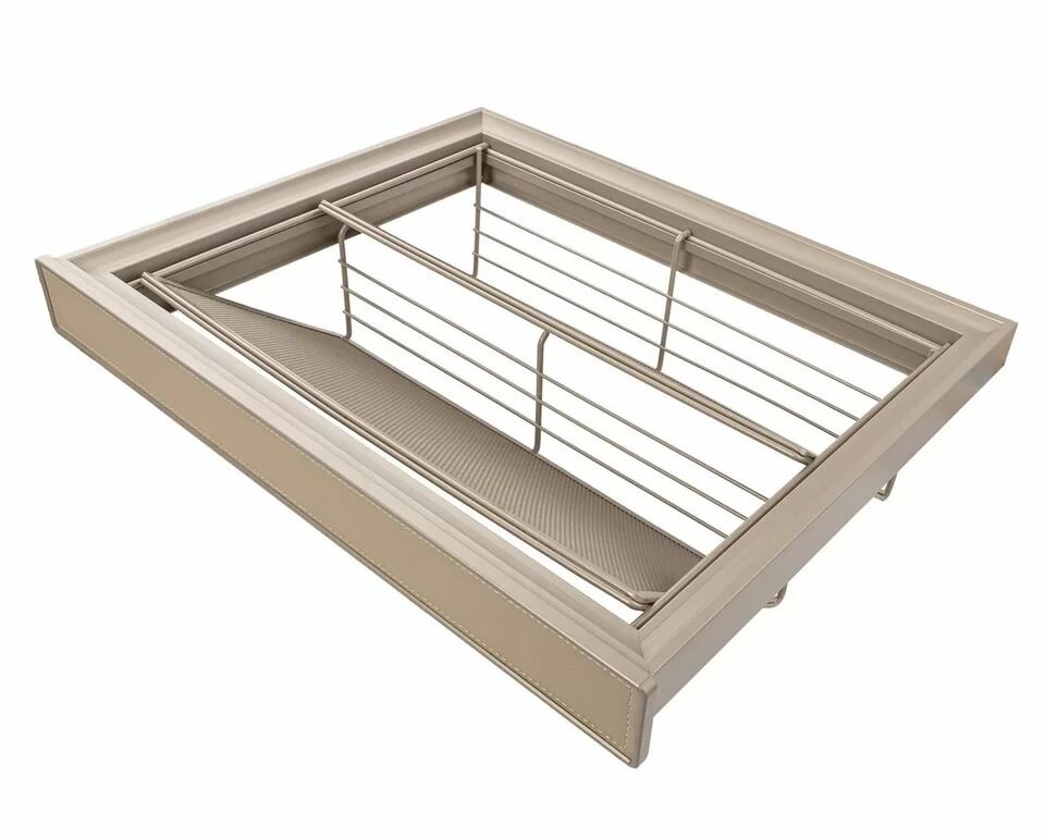 ALPHALUX Aiden Выдвижная обувница в базу 600 мм, 564х430х150 (ШхГхВ), экокожа, шампань