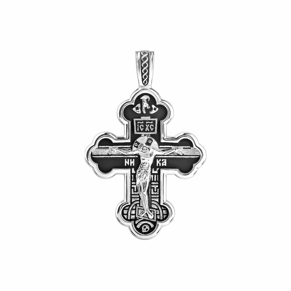 Крестик, серебро, 925 проба, родирование