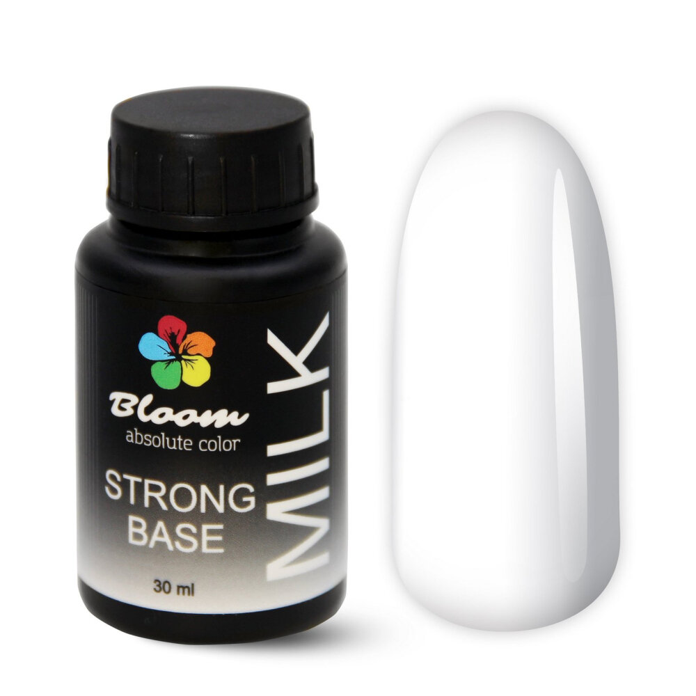 Жесткая база для гель-лака Bloom Strong base cover MILK 30 мл
