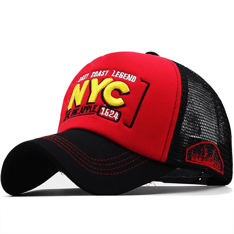 Бейсболка 3DNYC JX-B435, красная, регулируемая, для мужчин и женщин