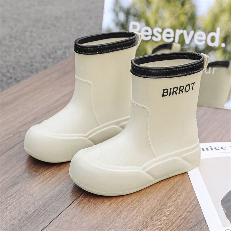 Летние полусапожки, модные резиновые сапоги, женская верхняя одежда средней длины, корейская версия универсальной обуви для воды, мягкая нескользящая резиновая обувь для кухни, водонепроницаемая обувь для мытья автомобиля