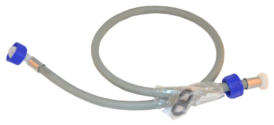 Шланг заливной TUBOFLEX / Тубофлекс для стиральных и посудомоечных машин, гайка-гайка, из ПВХ, серый, резьба 3/4дюйма, длина 3м / бытовая техника