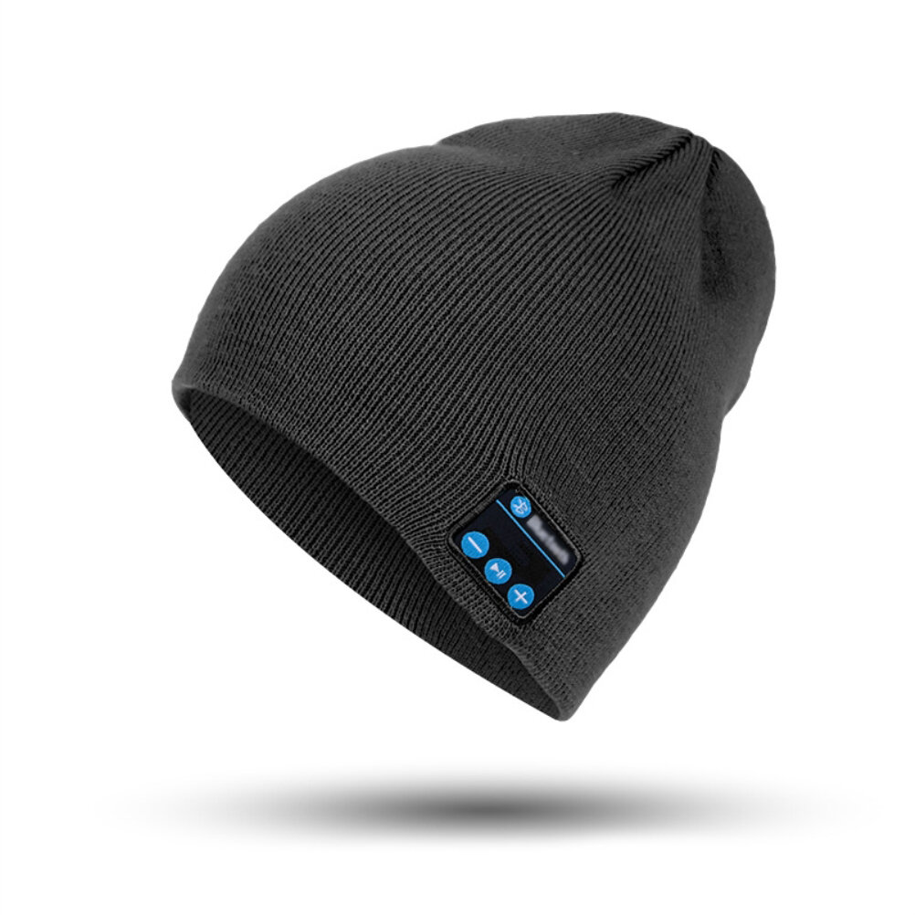 Теплая шапка-бини с Bluetooth, перезаряжаемая вязаная шапка со встроенным микрофоном, стереодинамики для осенне-зимнего активного отдыха
