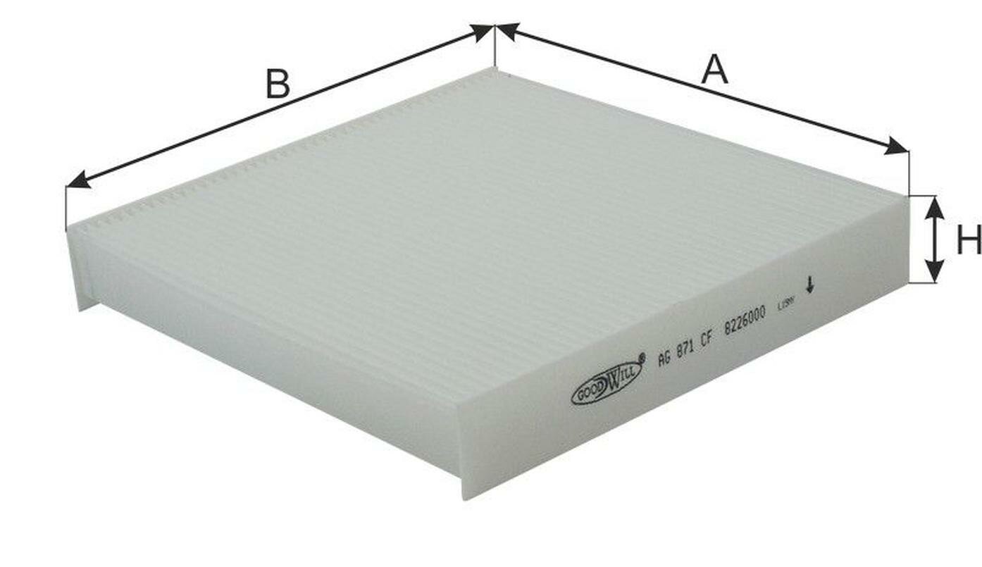 Фильтр салона для автомобилей Goodwill AG871CF (запчасти и расходники)