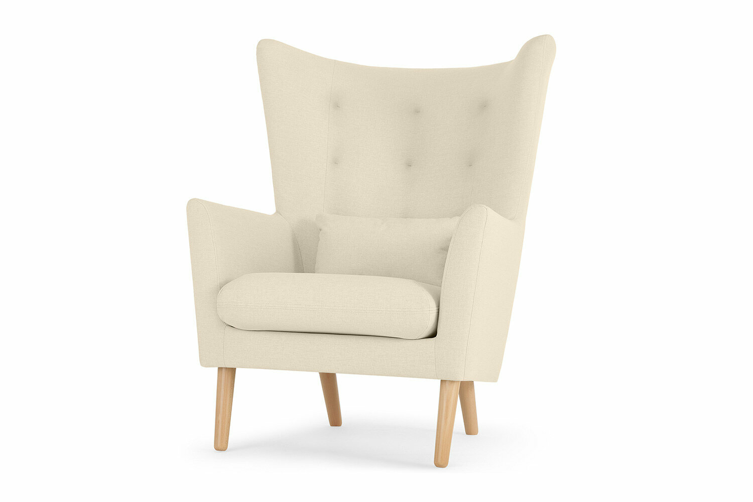 Кресло Эльтон 81х108х88 см, обивка рогожка, цвет бежевый, натуральное дерево