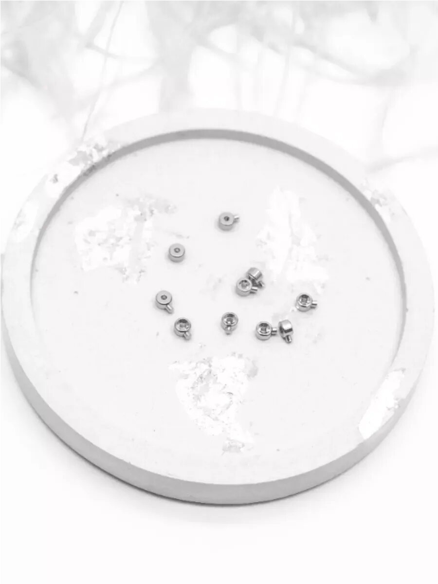 8351/10 Кримпы зажимные родированные 10 шт для украшений NEW