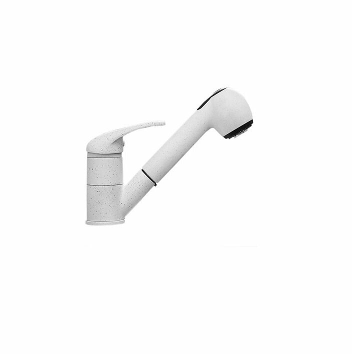 Смеситель для кухни с выдвижной лейкой MATRIX SMF-62447/WT, белый