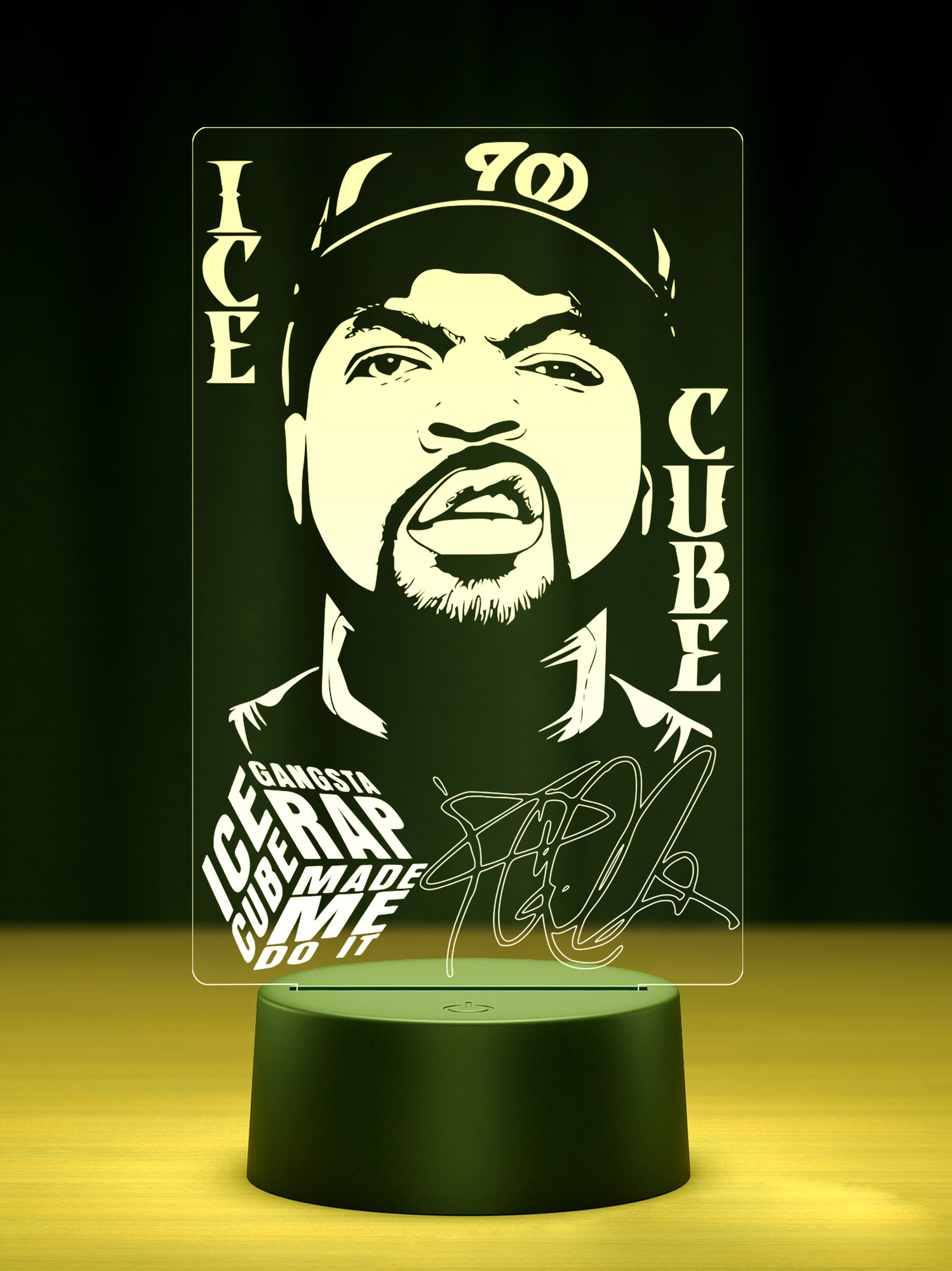 Ночник Рэпер Айс Куб - Ice Cube. Яркий акцент в интерьер — стильный декор для комнаты, который сразу цепляет взгляд.