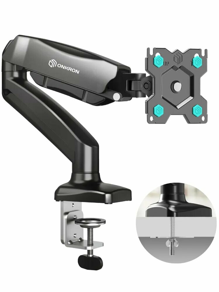 Кронштейн для монитора 13"-32" ONKRON G80 настольный / подставка для монитора до 8 кг, черный