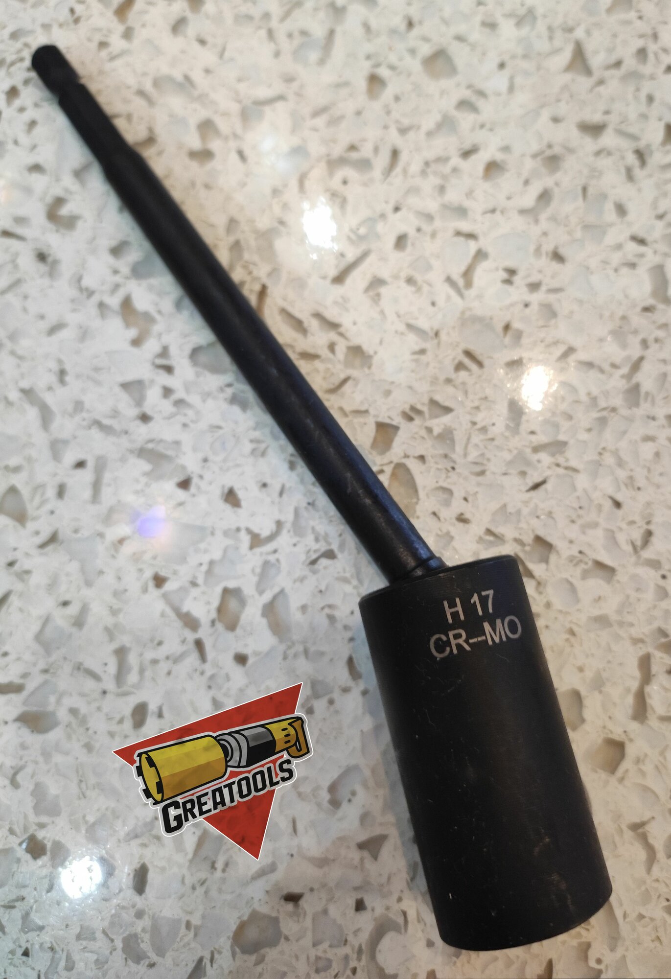 Бита с торцевой головкой 17*168мм, глубокая, с шарниром, ударная, сталь CrMo, SGS