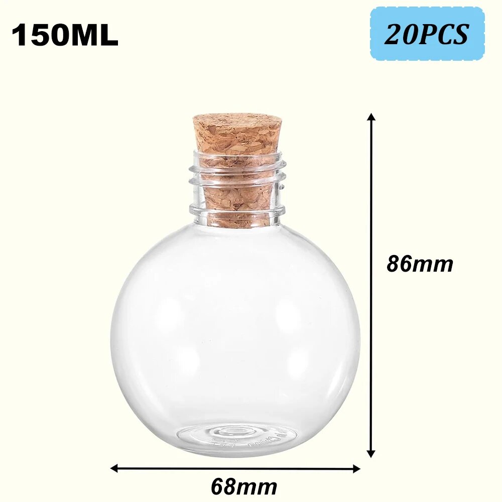 Сферические пластиковые бутылки 100/150/200/250 мл прозрачные