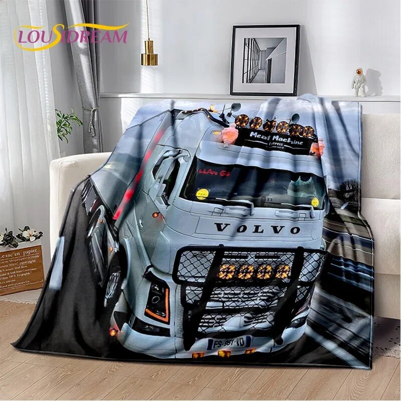 LOUSIDREAM Фланелевое одеяло с 3D принтом Volvo, 1, 180x230cm( 70x90in )