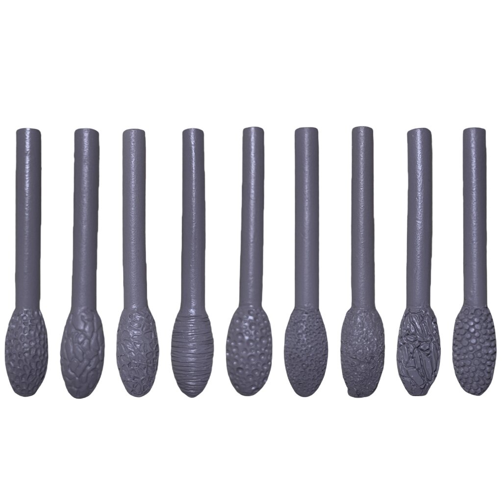 9шт Керамический Текстурный Инструмент Овальной Формы Глиняные Текстурные Ролики Набор Для Моделирования Керамической Глины Палочка Текстурный Инструмент для Гончарной Глины