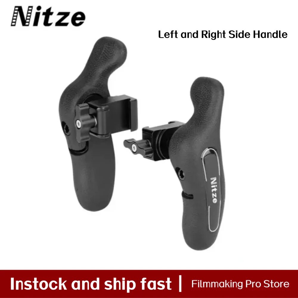 Комплект левой и правой боковой ручки Nitze Ручка камеры с зажимом НАТО для клетки монитора камеры