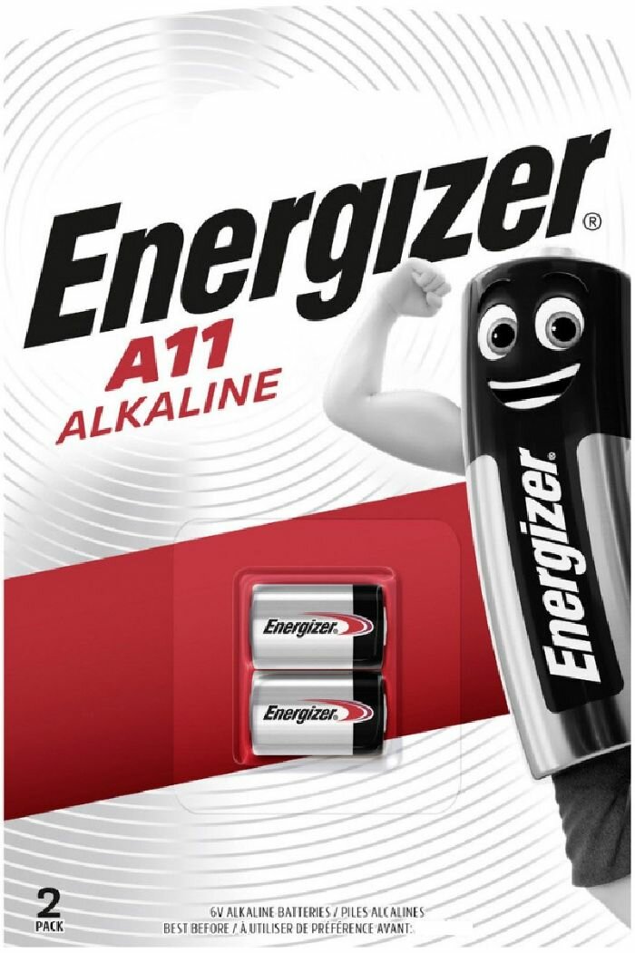 Батарейки Energizer A11, LR11, MN11, V11A, 4211 Alkaline 6 V - 2 шт.